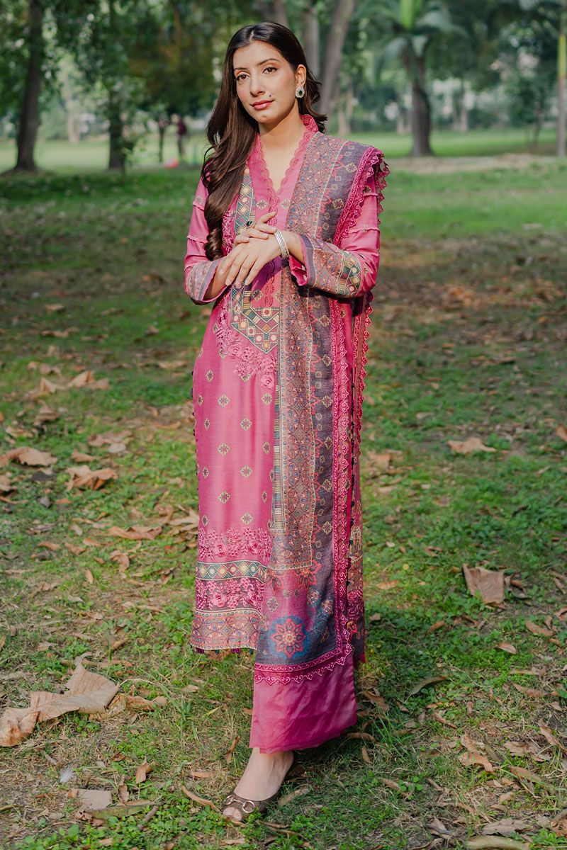 Silk Khadar Suit and Thin Khadar Dupatta | Komal Nasir