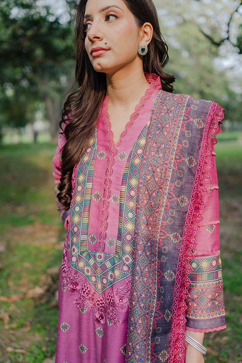 Silk Khadar Suit and Thin Khadar Dupatta | Komal Nasir