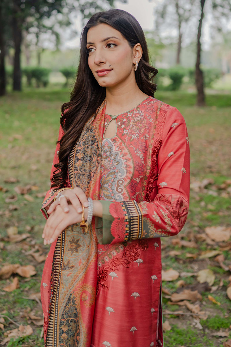 Silk Khadar Suit and Thin Khadar Dupatta | Komal Nasir