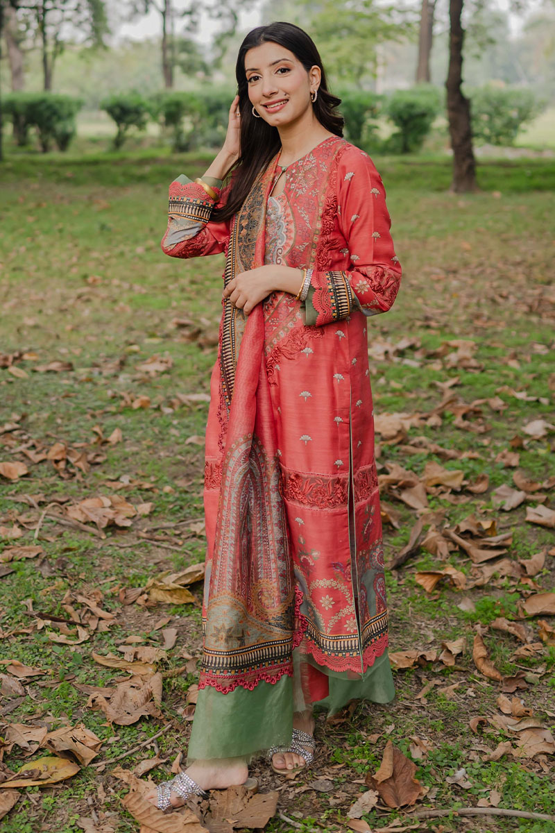 Silk Khadar Suit and Thin Khadar Dupatta | Komal Nasir